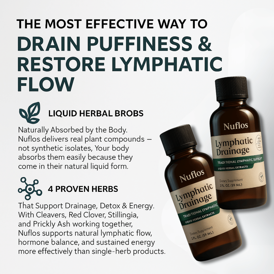 Nuflos De-Puff Drops – Naturally Drain Puffiness From Face, Belly, And